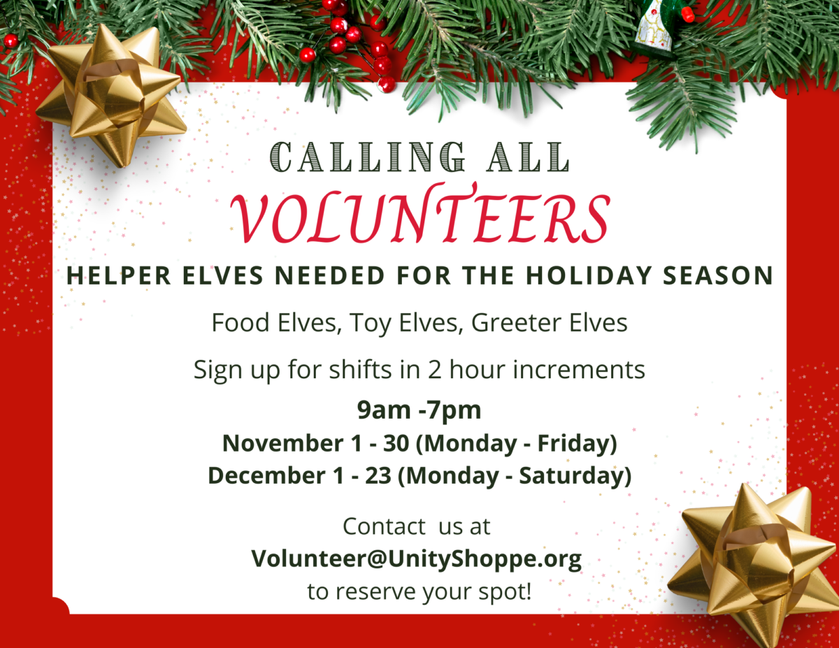 Volunteer with Us - Unity Shoppe